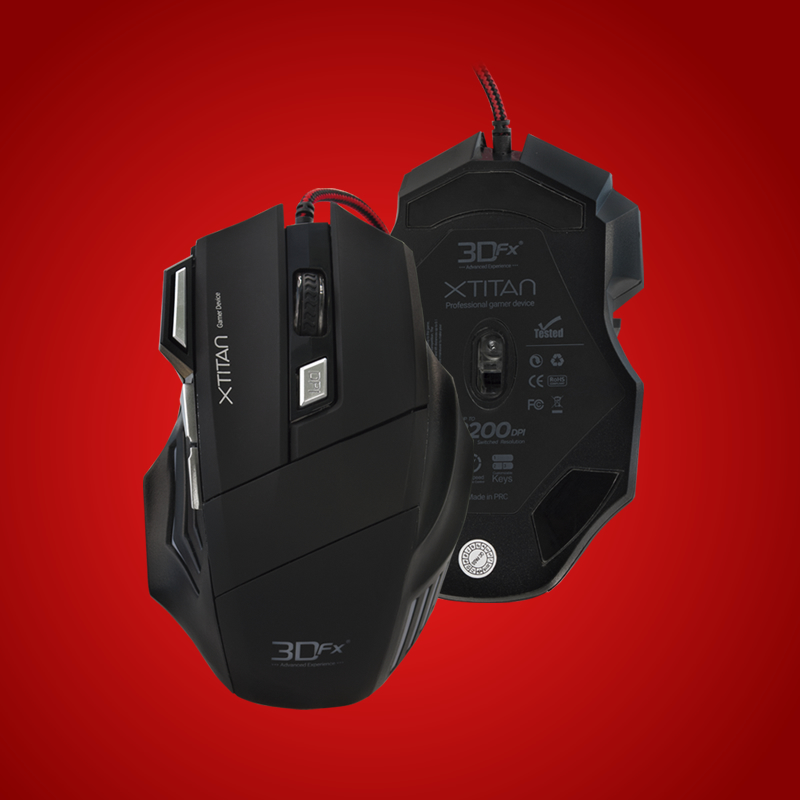 3DFX GAMER MOUSE XTITAN 3200DPI | MOUSE GAMER