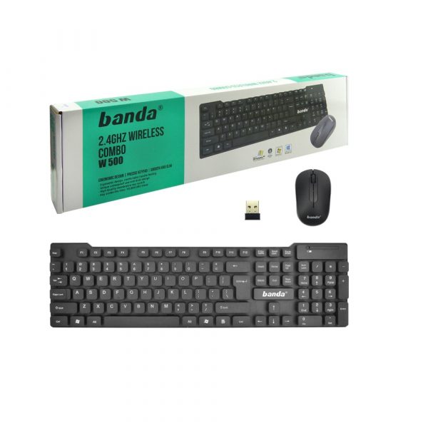 KIT TECLADO + MOUSE WIRELESS 2,4 GHZ BANDA