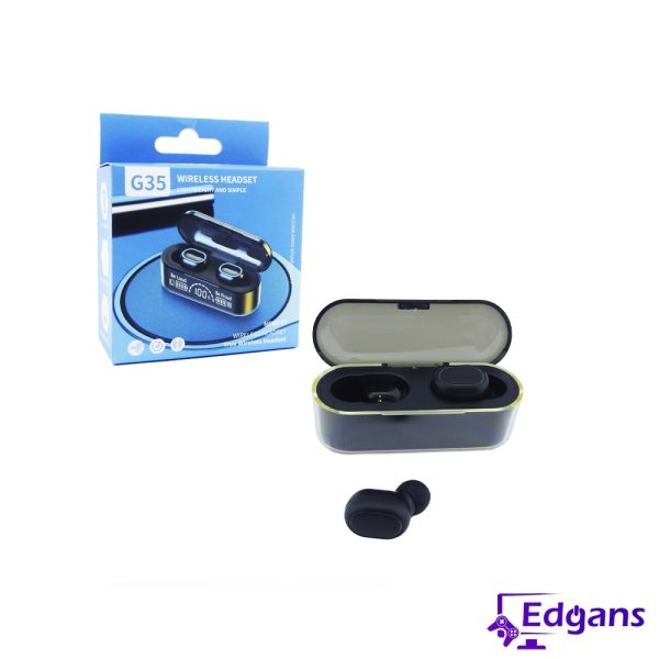 AUDIFONOS TRUE WIRELESS BLUETOOTH G35 NEGRO CON PAN