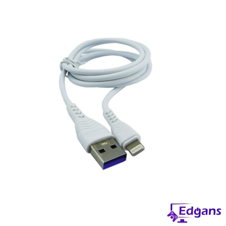 CABLE LIGHTNING IPHONE TO USB A BLANCO CARGA RAPIDA 5A