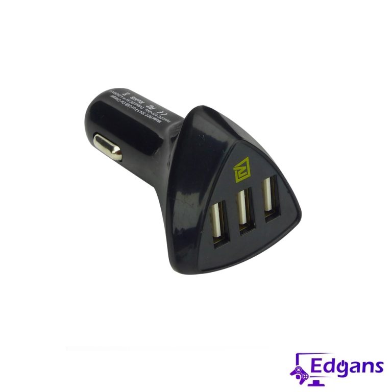 CARGADOR AUTOMOVIL 3 USB 4.2A NEGRO