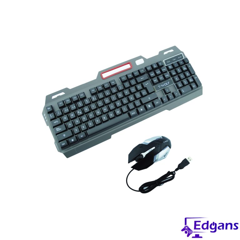 KIT GAMER MOUSE Y TECLADO METALICO USB WOLF