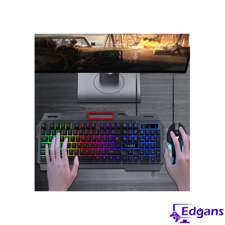 KIT GAMER MOUSE Y TECLADO METALICO USB WOLF