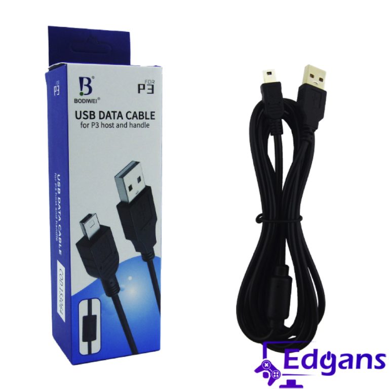 CABLE MINI USB, PLAY 3, 1.8 METROS CON FILTRO NEGRO