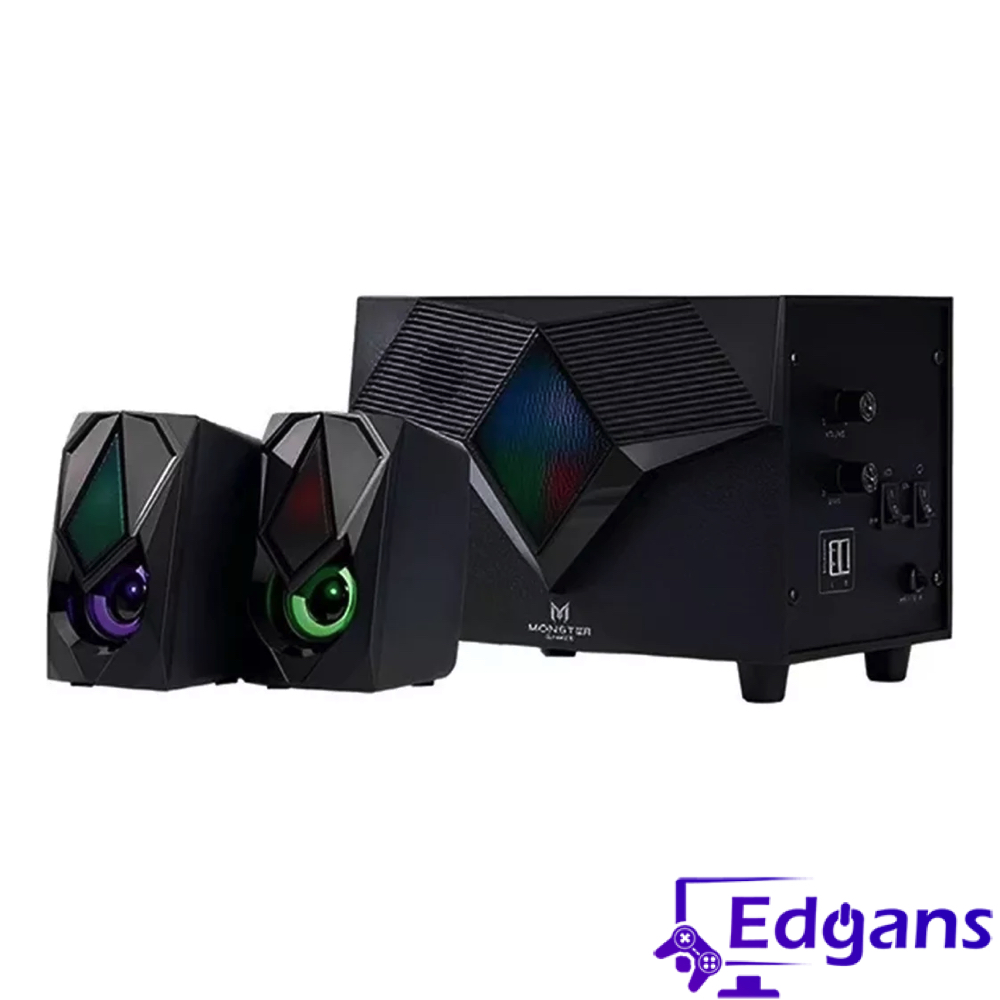 SUBWOOFER MONSTER GAMES BURST 2.1 SW557 USB | EDGANS ELECTRONIC AND GAMES